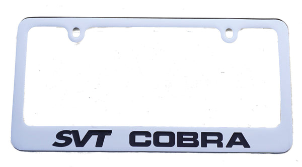Ford Mustang "SVT Cobra" license plate frame in chrome – The Mustang ...