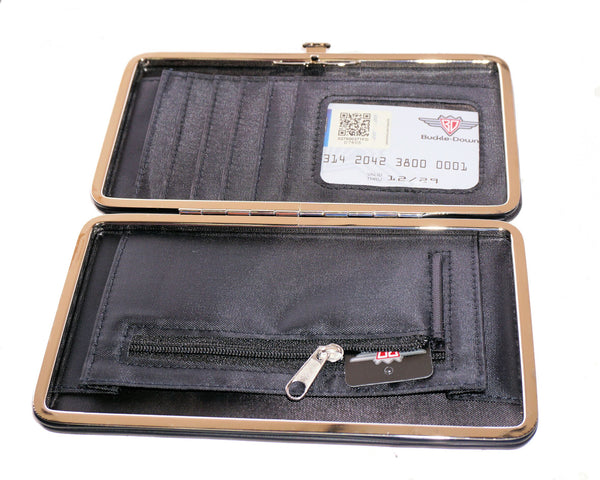 Ford Mustang ladies clutch wallets (Pink tribar logo) – The Mustang Trailer